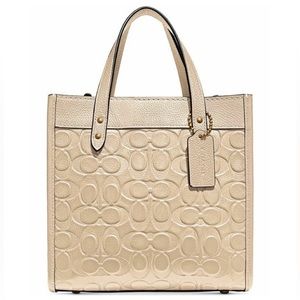 Coach | Bags | Coach Field Tote 22 Ivory C4829 In Signature Leather ...